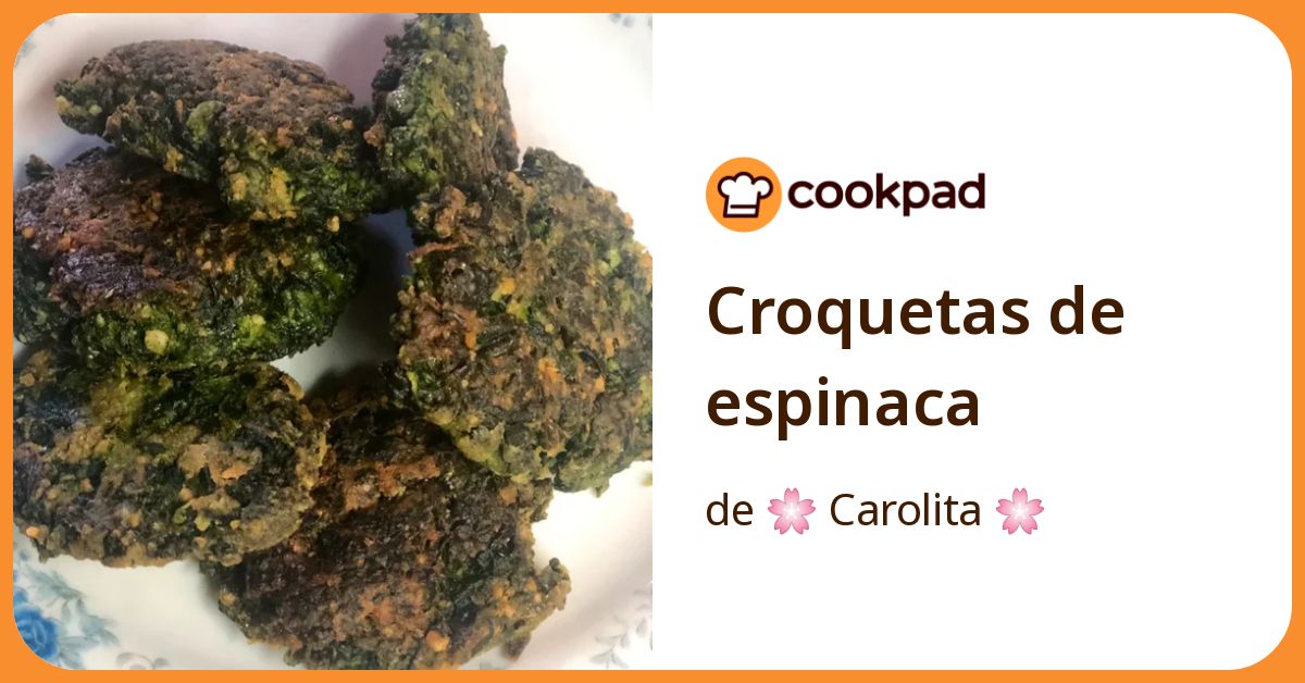 Croquetas De Espinaca Receta de 🌸 Carolita 🌸- Cookpad