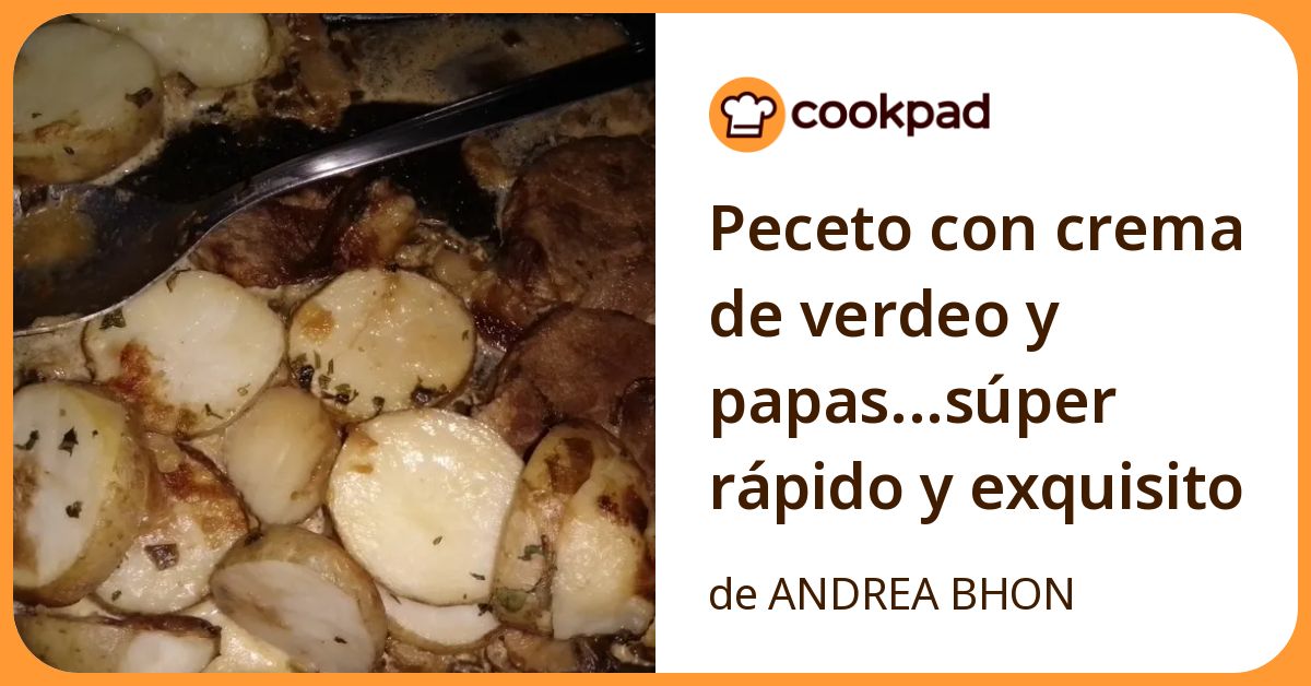 Peceto Con Crema De Verdeo Y Papas...Súper Rápido Y Exquisito Receta de ...