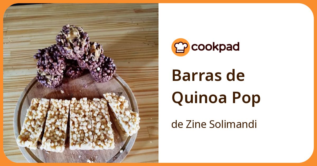 Barras De Quinoa Pop Receta de Zine Solimandi- Cookpad