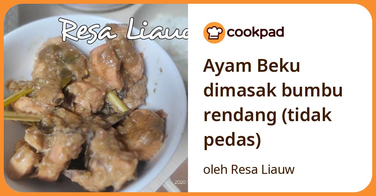Resep Ayam Beku Dimasak Bumbu Rendang (Tidak Pedas) oleh Resa Liauw ...
