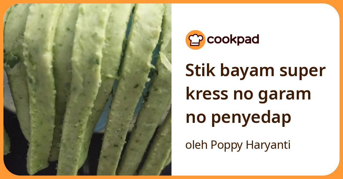 Resep Stik Bayam Super Kress No Garam No Penyedap oleh Poppy Haryanti ...