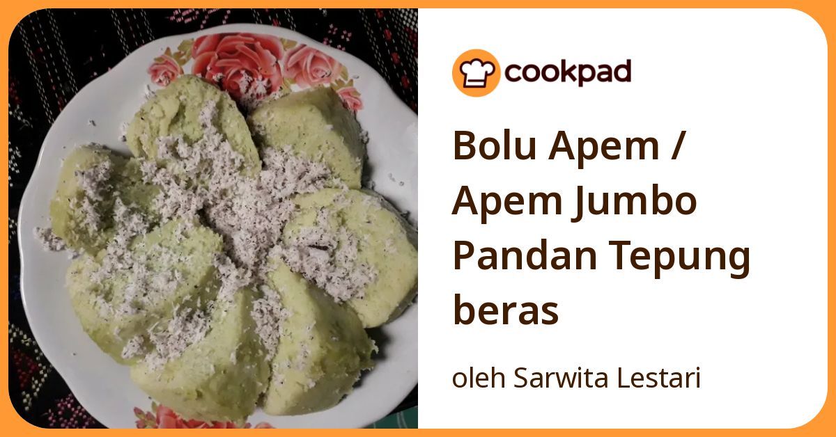 Resep Bolu Apem / Apem Jumbo Pandan Tepung Beras oleh Sarwita Lestari ...