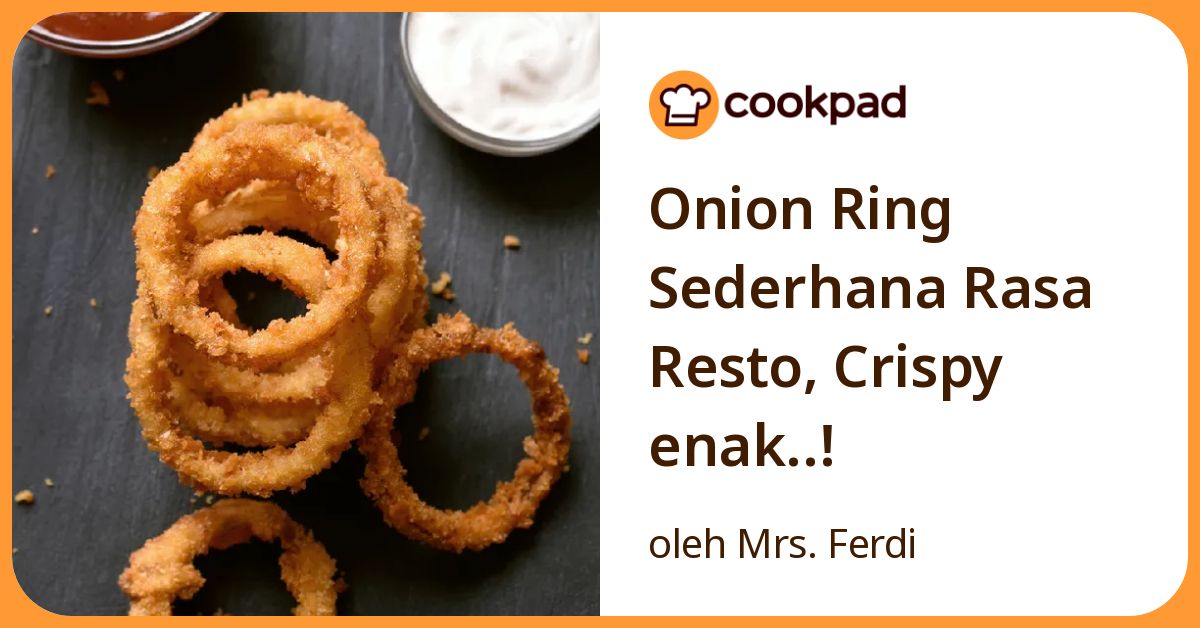 Resep Onion Ring Sederhana Rasa Resto, Crispy Enak..! oleh Mrs. Ferdi ...