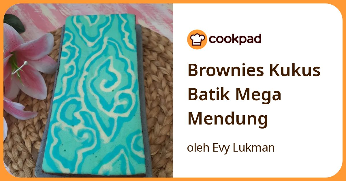 Resep Brownies Kukus Batik Mega Mendung oleh Evy Lukman - Cookpad