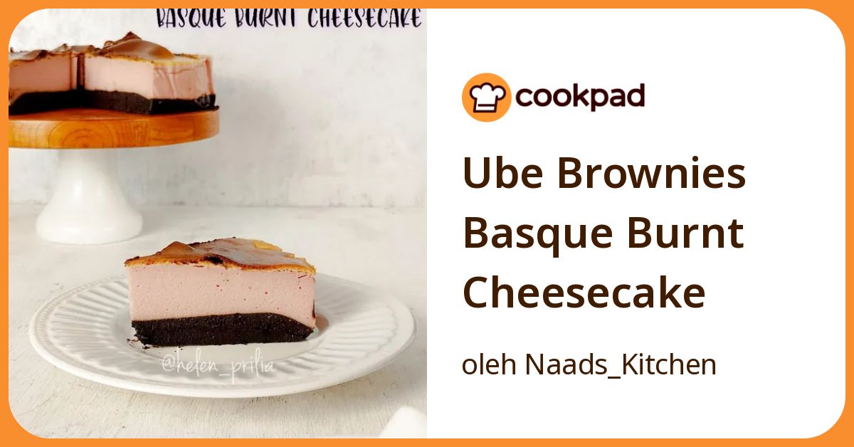 Resep Ube Brownies Basque Burnt Cheesecake oleh Naads_Kitchen - Cookpad