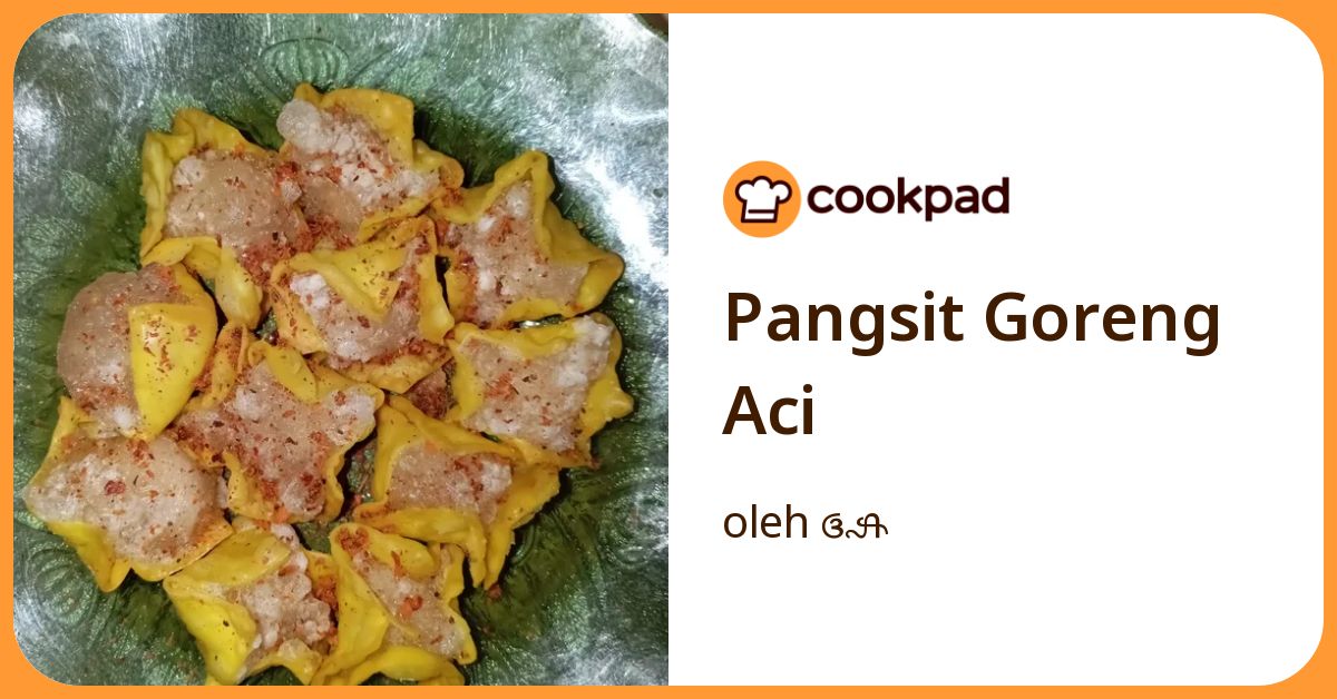 Resep Pangsit Goreng Aci oleh ꦄ - Cookpad