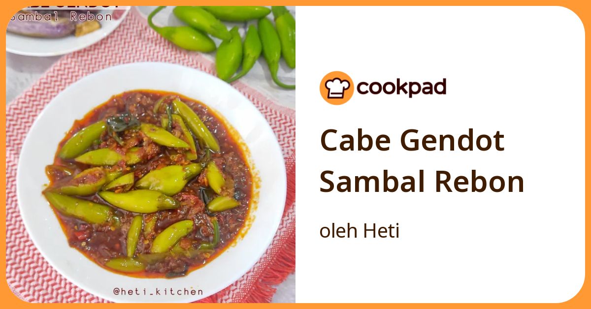 Resep Cabe Gendot Sambal Rebon oleh Heti - Cookpad