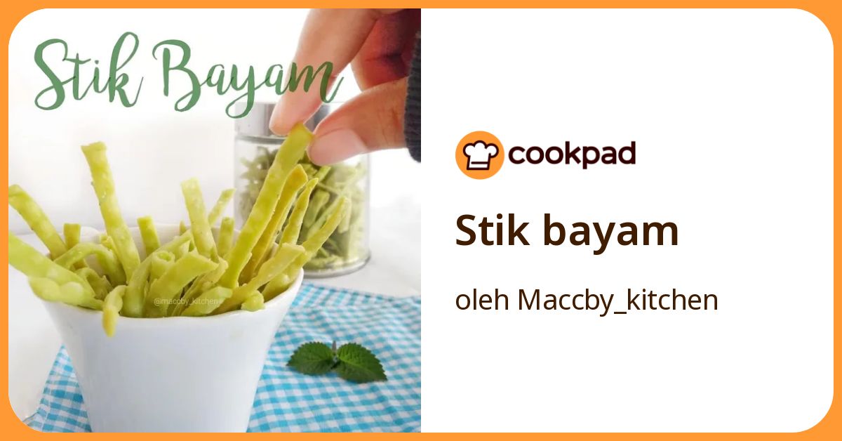 Resep Stik Bayam oleh Maccby_kitchen - Cookpad