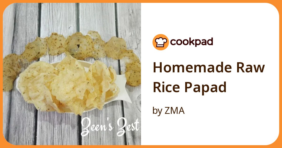 Homemade Raw Rice Papad Recipe by ZMA - Cookpad
