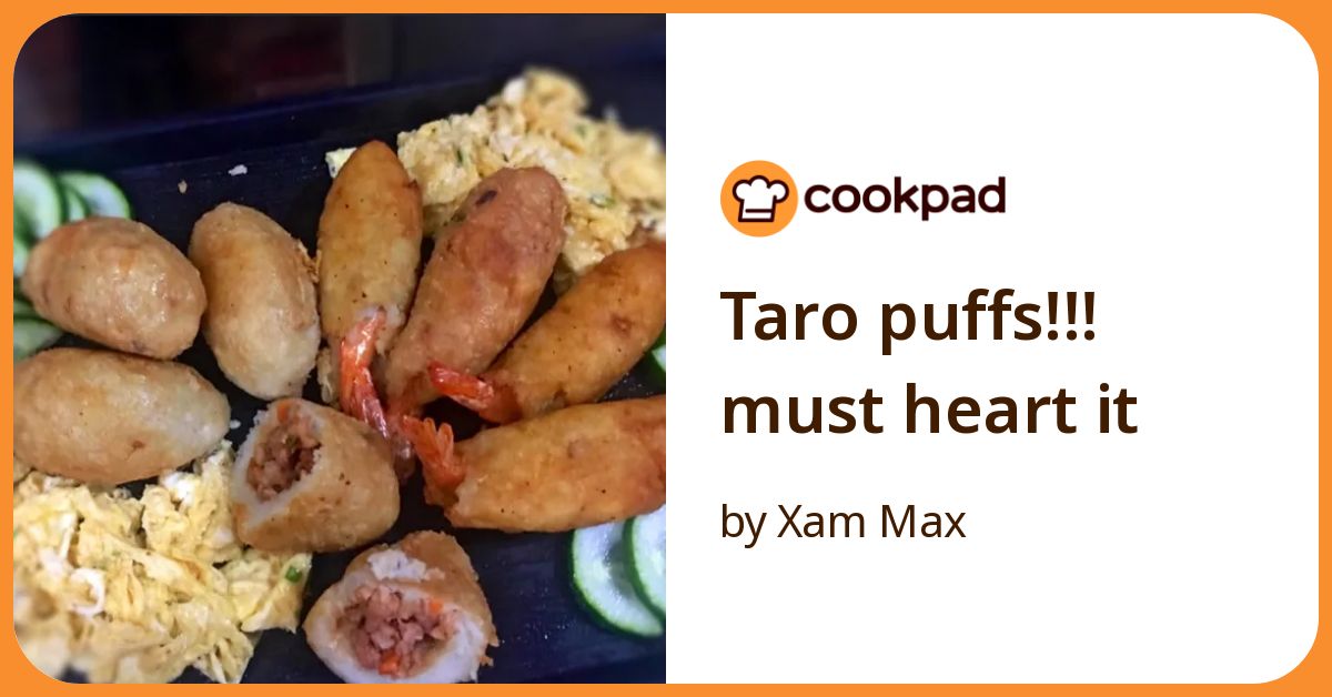Taro Puffs!!! Must Heart It Recipe By Xam Max