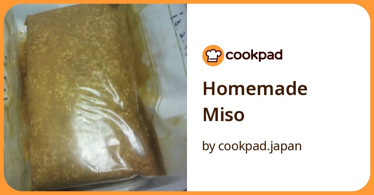 Homemade Miso Recipe By Cookpad.Japan