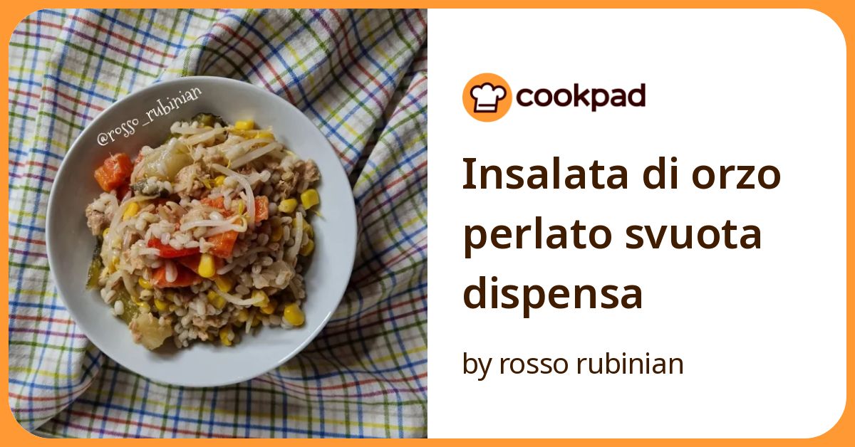 Pantry Clearing Pearl Barley Salad Recipe By Rosso Rubinian