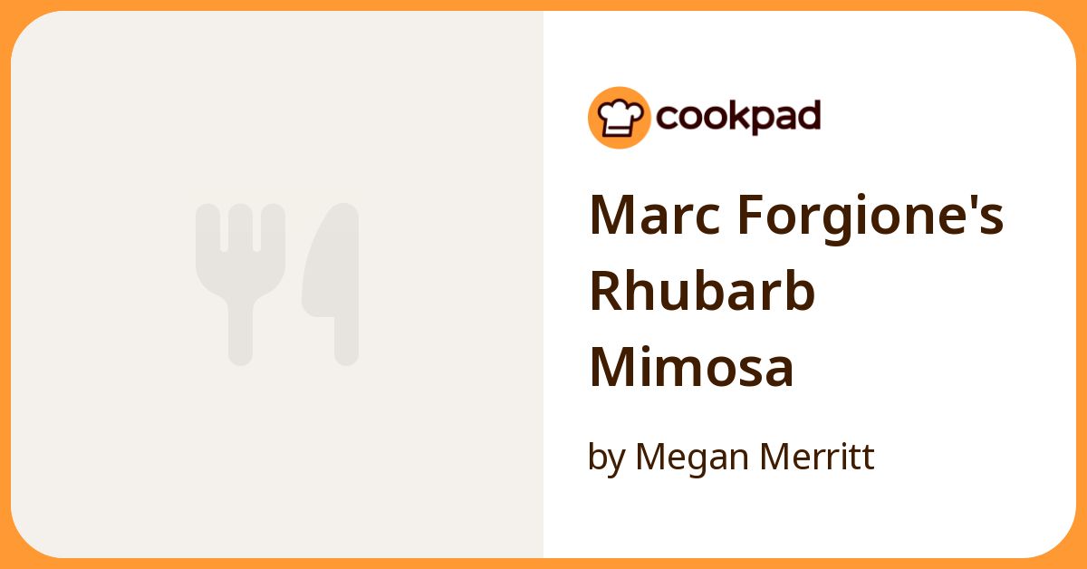 Marc Forgione's Rhubarb Mimosa Recipe By Megan Merritt